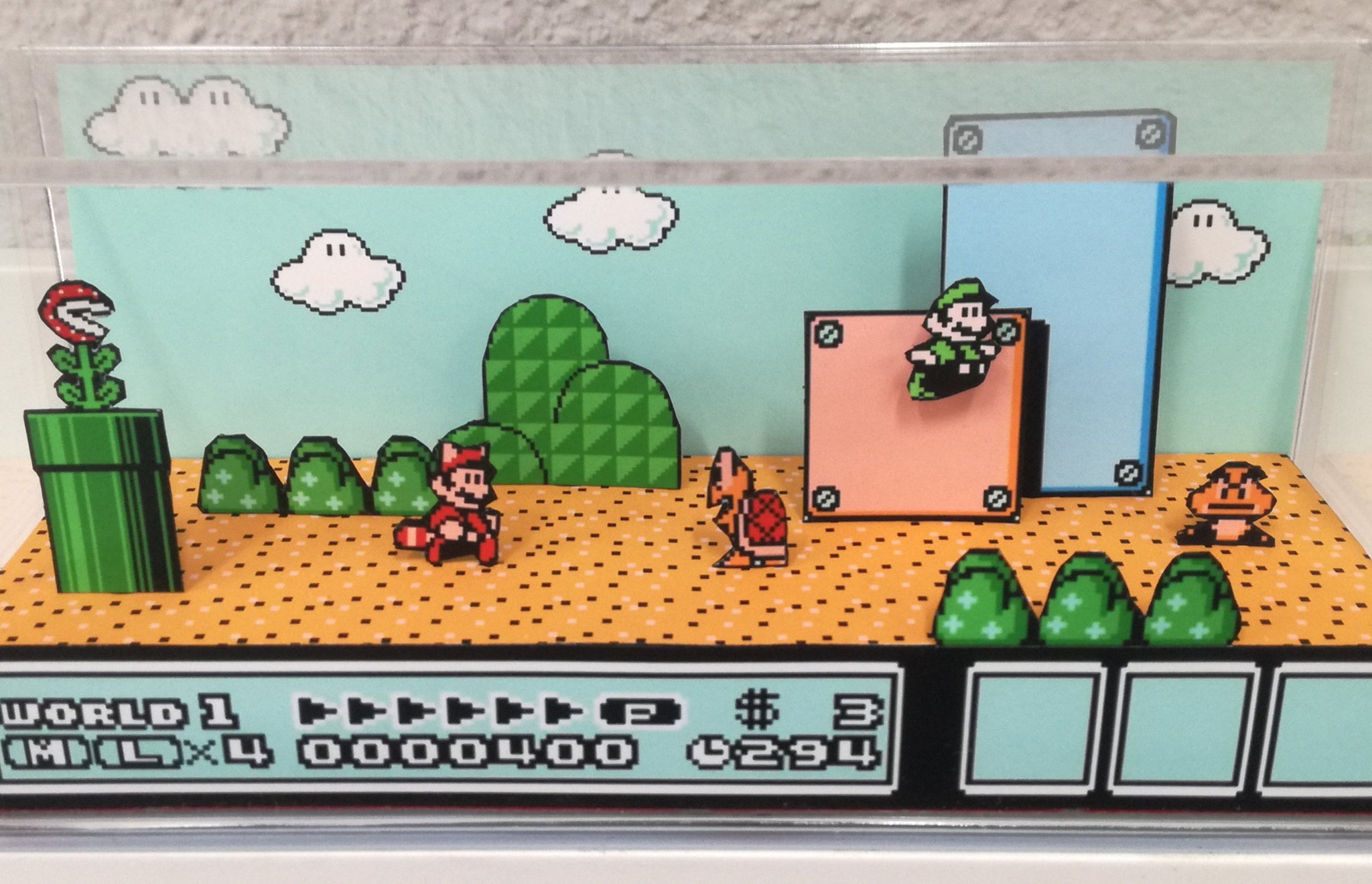 Mario Papercraft Templates Hands Super Mario Bros. 3 Panoramic Cube